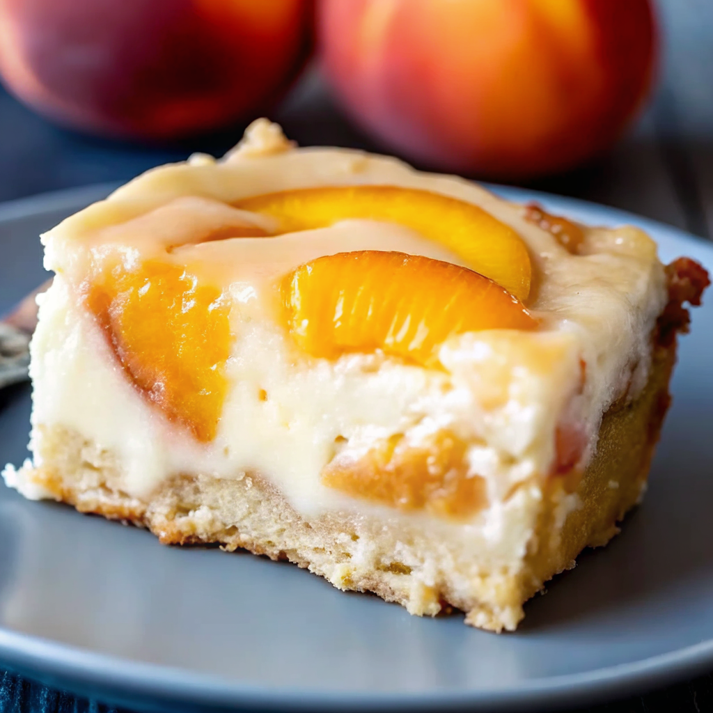 Irresistible Peaches and Cream Cheesecake Bars (Easy 3-Layer Dessert ...