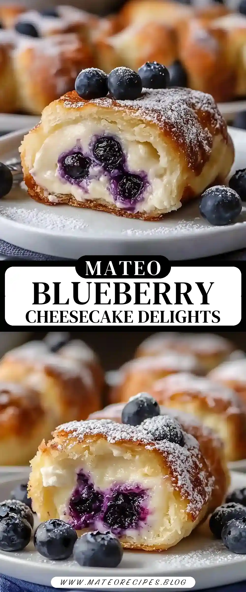 Blueberry Cheesecake Rolls | Mateo Recipes