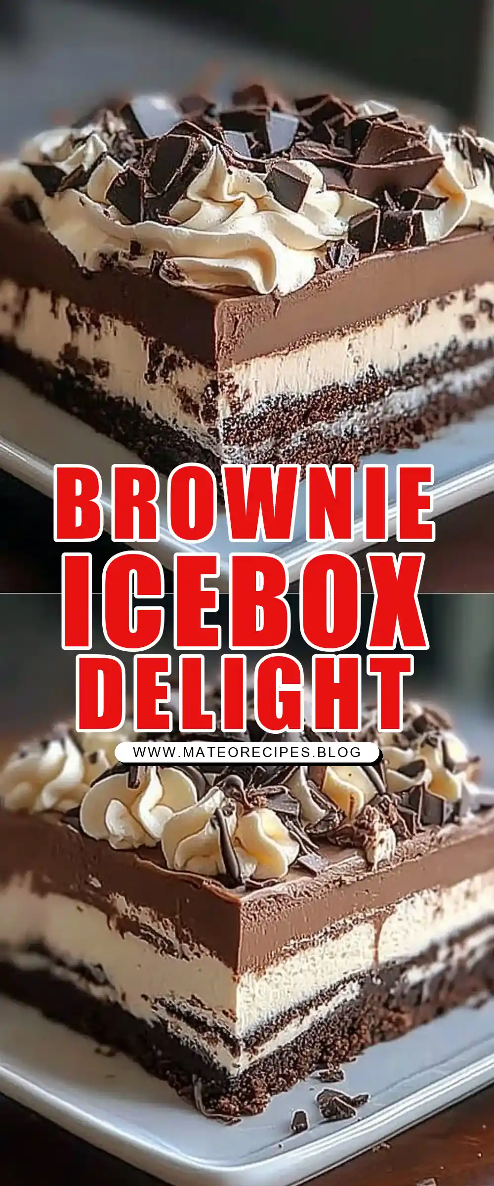 Brownie Refrigerator Cake | Mateo Recipes