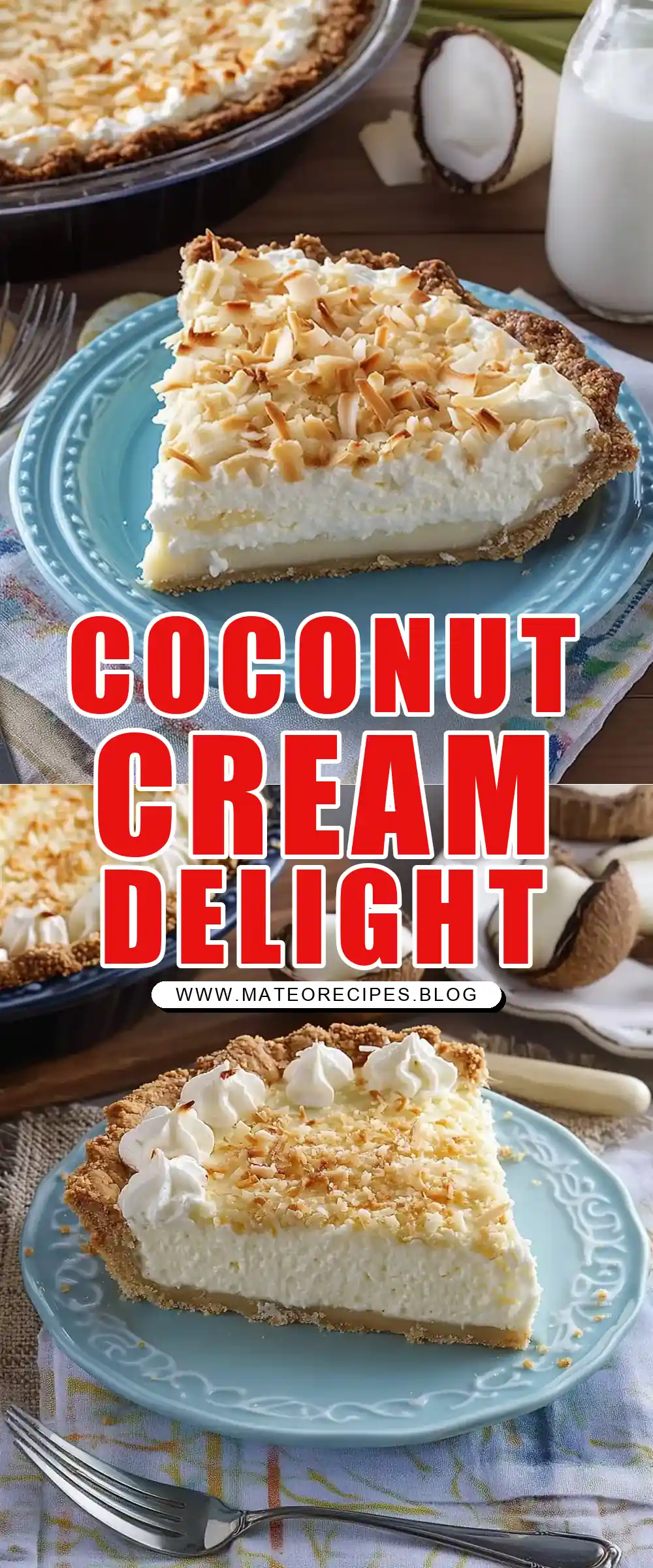 Coconut Cream Cheese Pie 🥥 | Mateo Recipes