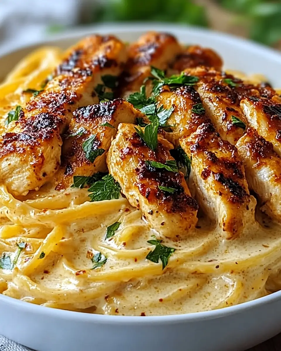 Creamy Cheddar BBQ Ranch Chicken Alfredo | Mateo Recipes
