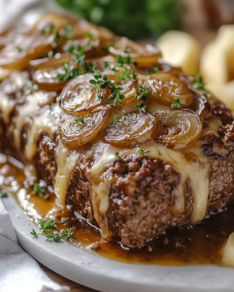 French Onion Meatloaf with Melted Swiss Cheese – Slow Cooker Style 🥘🧀 ...