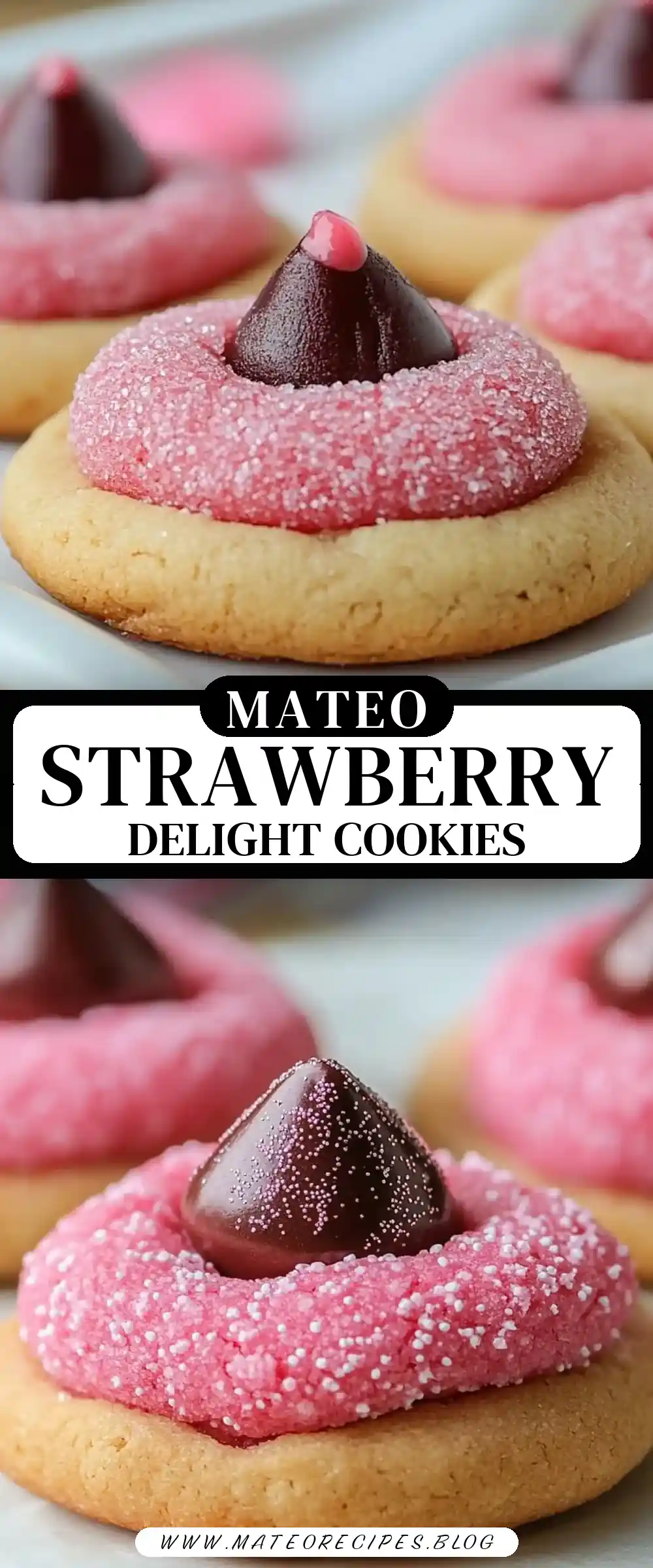 Strawberry Kiss Cookies | Mateo Recipes